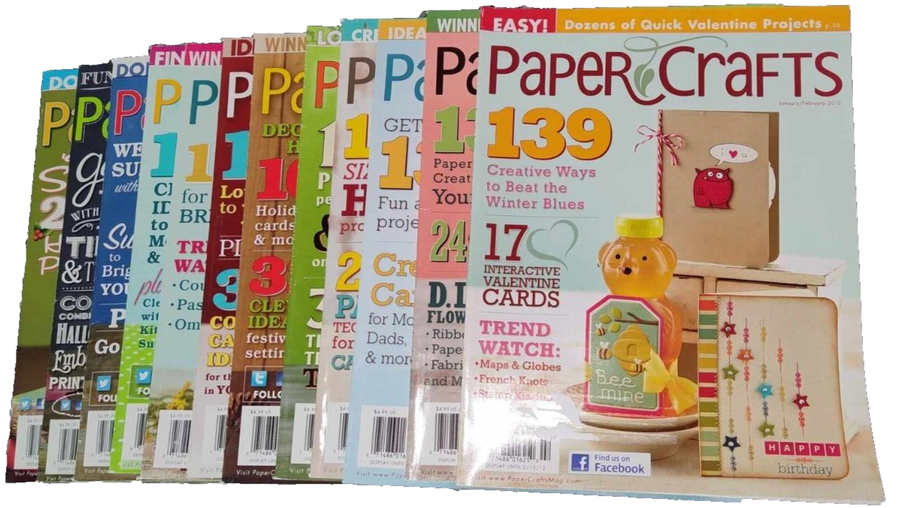 Paper Crafts Bi-Monthly Magazines February 2012 To December 2013 Lot Of ...
