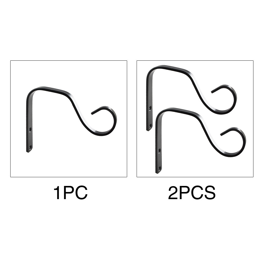 Hanging Hook Wall Mounted Indoor Outdoor Plant Bracket Flower Basket ...