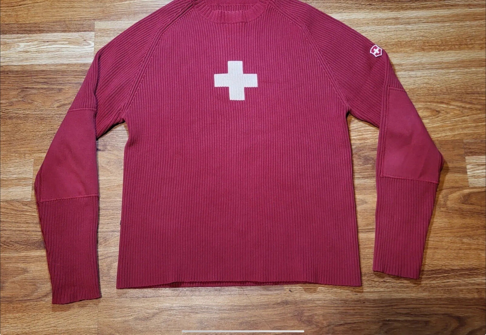 VICTORINOX SWISS ARMY RED NORDIC CROSS SWEATER LARGE… - Gem