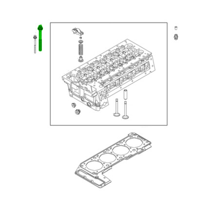 Mopar 68099622AA Engine Cylinder Head Bolt With Washer, For 2014 2016 ...