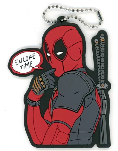 Keychain Deadpool Turning Around Rubber Charm Happy Lottery Marvel ...