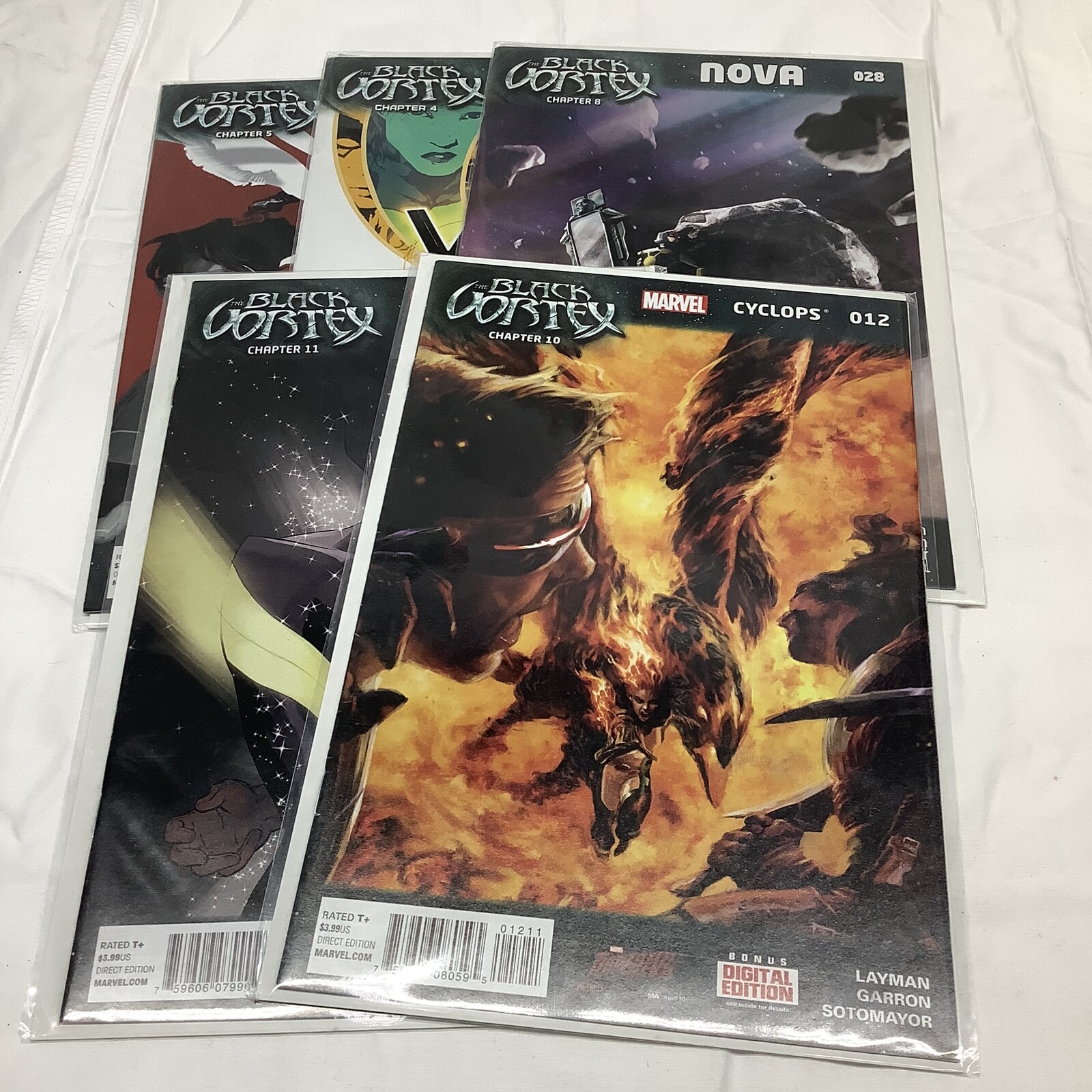 BLACK VORTEX SAGA LOT X-MEN 38 39 NOVA 28 CYCLOPS 12 CAPTAIN MARVEL 14 ...