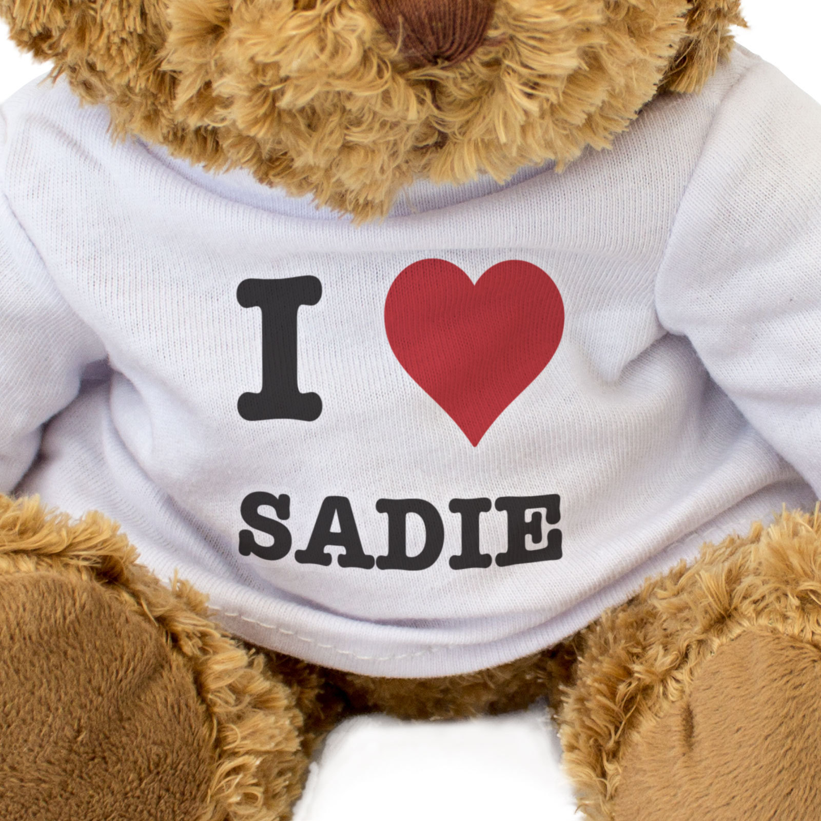 NEW - I LOVE SADIE - Cute And Cuddly Teddy Bear - Gift Present Birthday ...