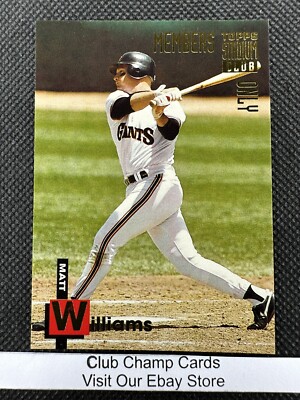 1994 #8 Matt Williams Topps Stadium Club Members Only Giants | eBay