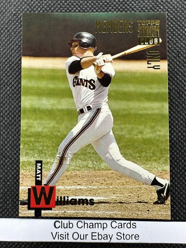 1994 #8 Matt Williams Topps Stadium Club Members Only Giants | eBay