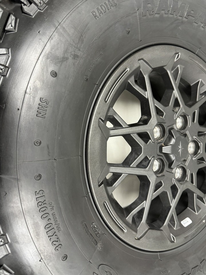 1-2022-24 POLARIS RZR PRO R WHEEL TIRE 32x10x15 RAMPAGE FURY 5 MILES ...