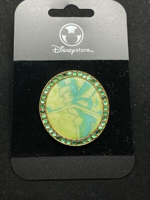 Disney Pin - DS - Tinker Bell Portrait Blue Frame Jeweled Rhinestones ...