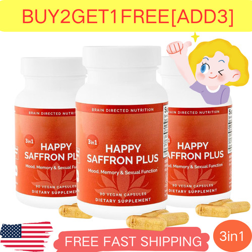 Brain MD Happy Saffron Plus Increase Memory Focus Improve Sexual Function 90cts | eBay