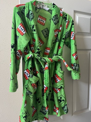 Minecraft Robe Boys 10/12 Fleece Very Soft | eBay