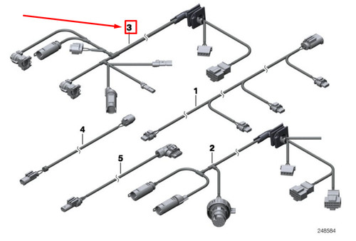 NEW BMW 3 COUPE E92 TRANSMISSION WIRING HARNESS 61127839068 7839068 ...