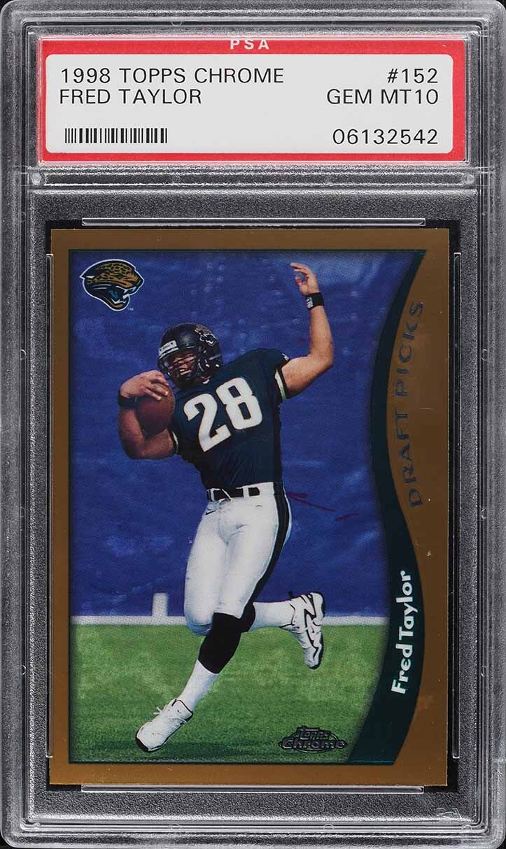 1998 Topps Chrome FB Card #152 Fred Taylor ROOKIE RC PSA 10 GEM MINT | eBay