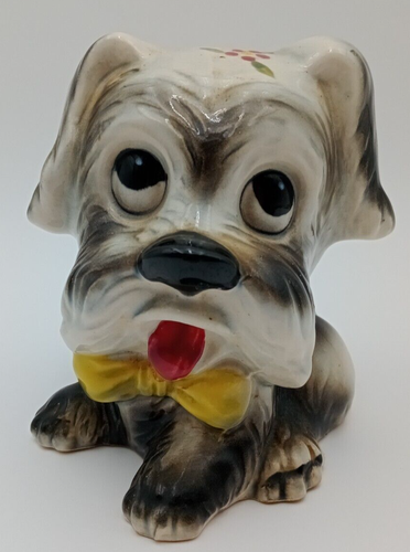 Vintage Hand Painted Ceramic Rossini Japan Terrier Dog Coin Bank | eBay