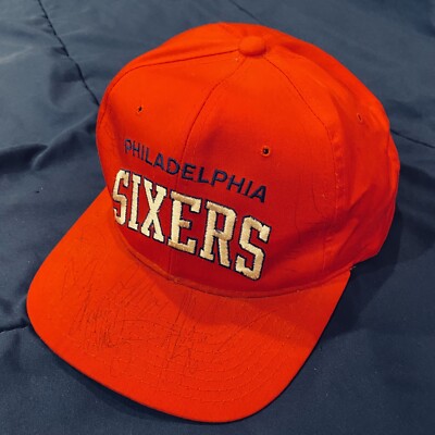 Vintage 90s NBA Philadelphia Seventy Sixers Red Starter Signed Snapback Hat | eBay