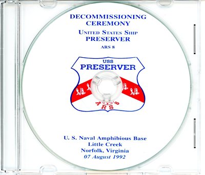 USS Preserver ARS 8 Decommissioning Program 1992 United States Navy | eBay