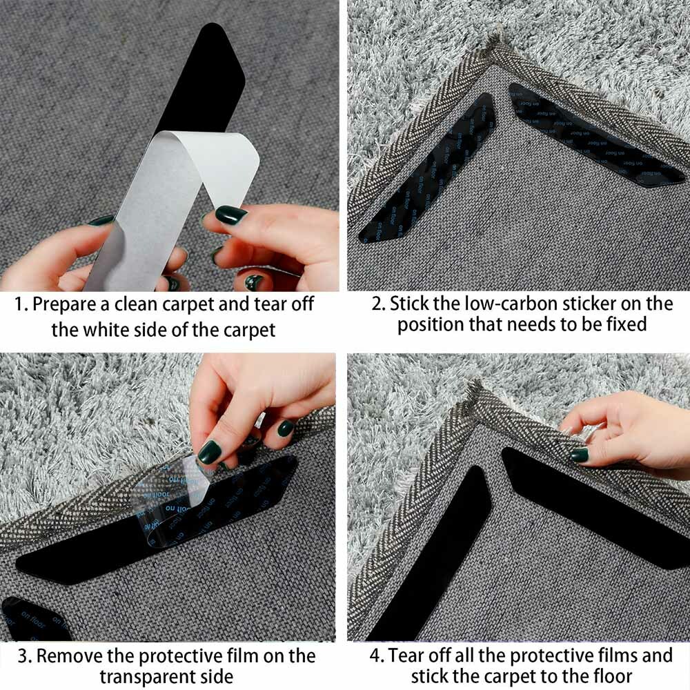 Mats Removable Reusablefor Rug Grippers Rug Tape Area Rugs Anti-slip ...