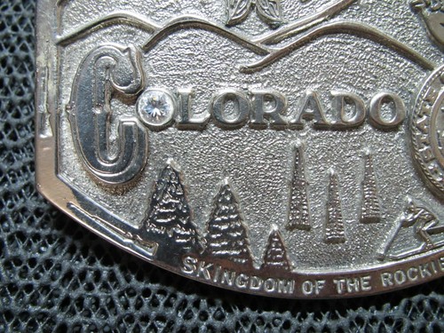 COLORADO CZ EMBEDDED BELT BUCKLE! VINTAGE! RARE! LIMITED EDITION! 368 ...