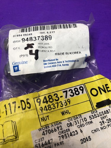 🔥🔥🔥Genuine GM Wheel Nut 94837389 Lot Of 4 Free Shipping | eBay