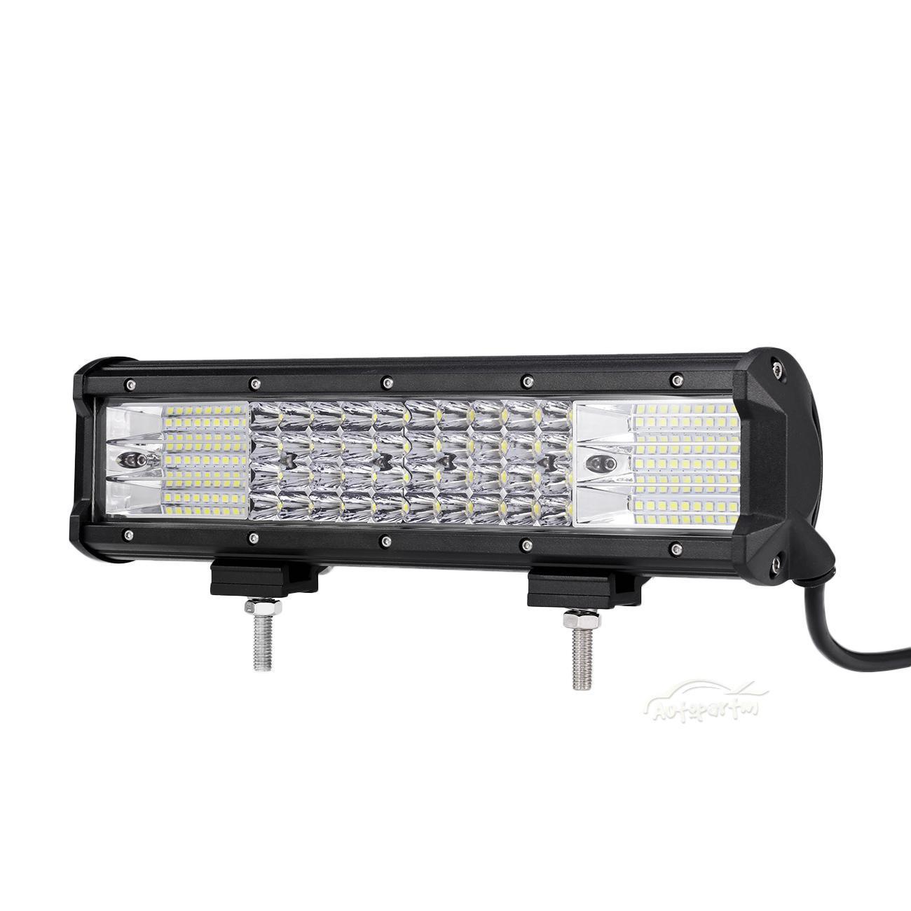 QUAD ROW 12INCH 1128W LED WORK LIGHT BAR SPOT FLOOD OFFROAD TRUCK ATV ...