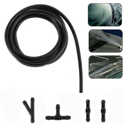 2M Car Windshield Wipers Washer Jet Tube Pipe+Hose Connector T Y For ...