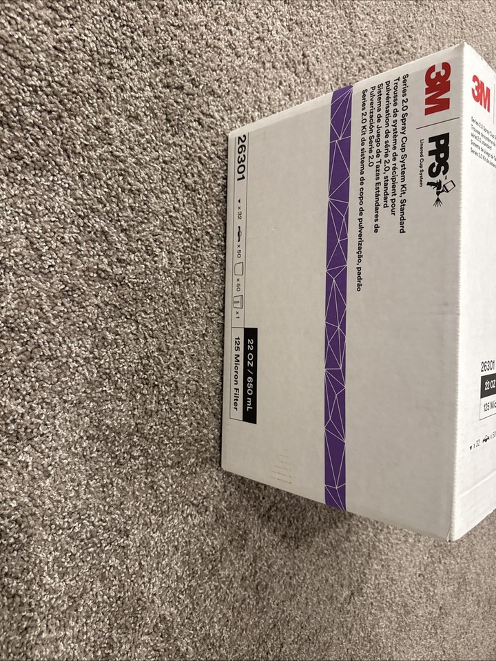 3M 26301 PPS 2.0 Spray Gun Cup, Lids and Liners Kit, 125-Micron Filter ...