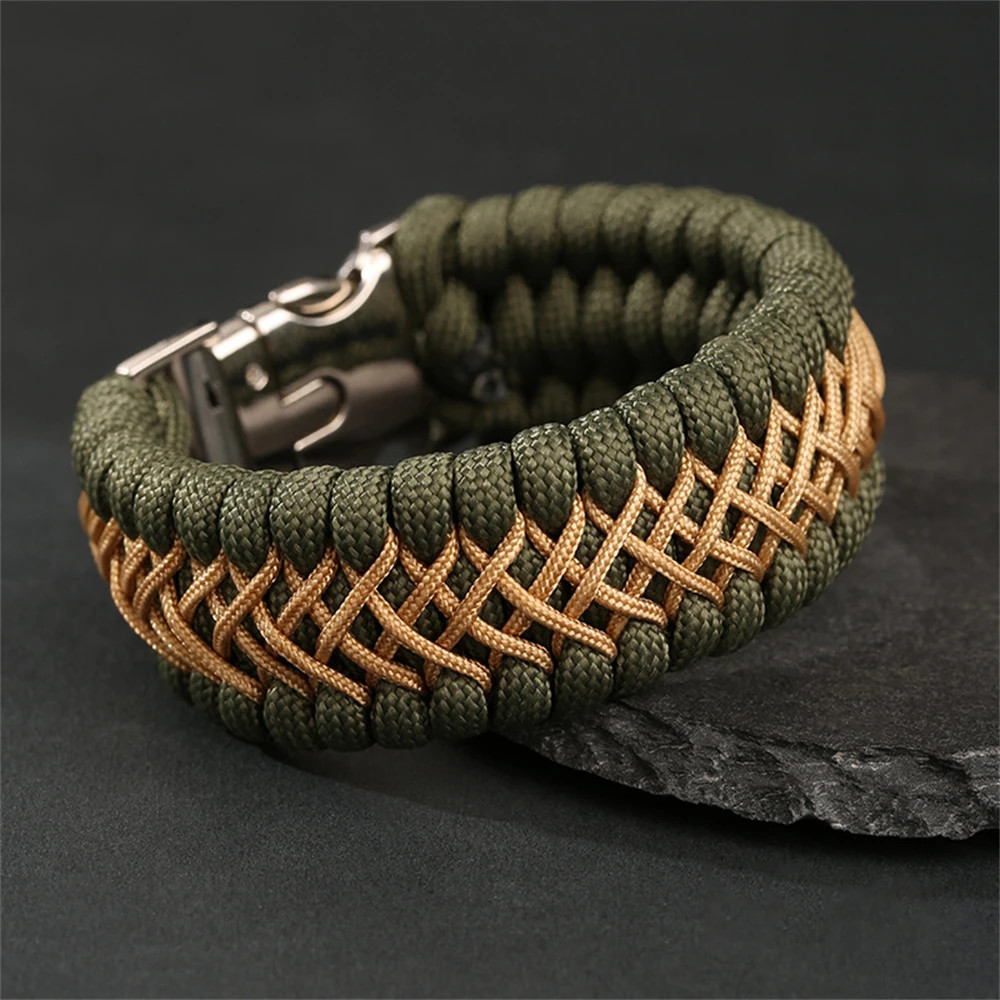 Handmade 7-Core Paracord Bracelet for Men - Outdoor Survival Camping ...