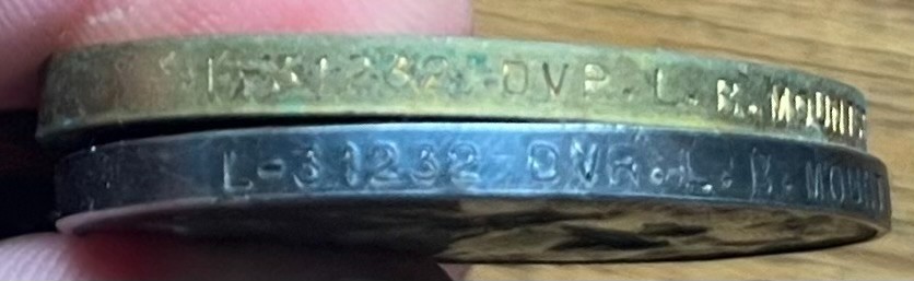 WWI pair of Medals - Mountstephen/Mountstephens - his son was KIA in ...