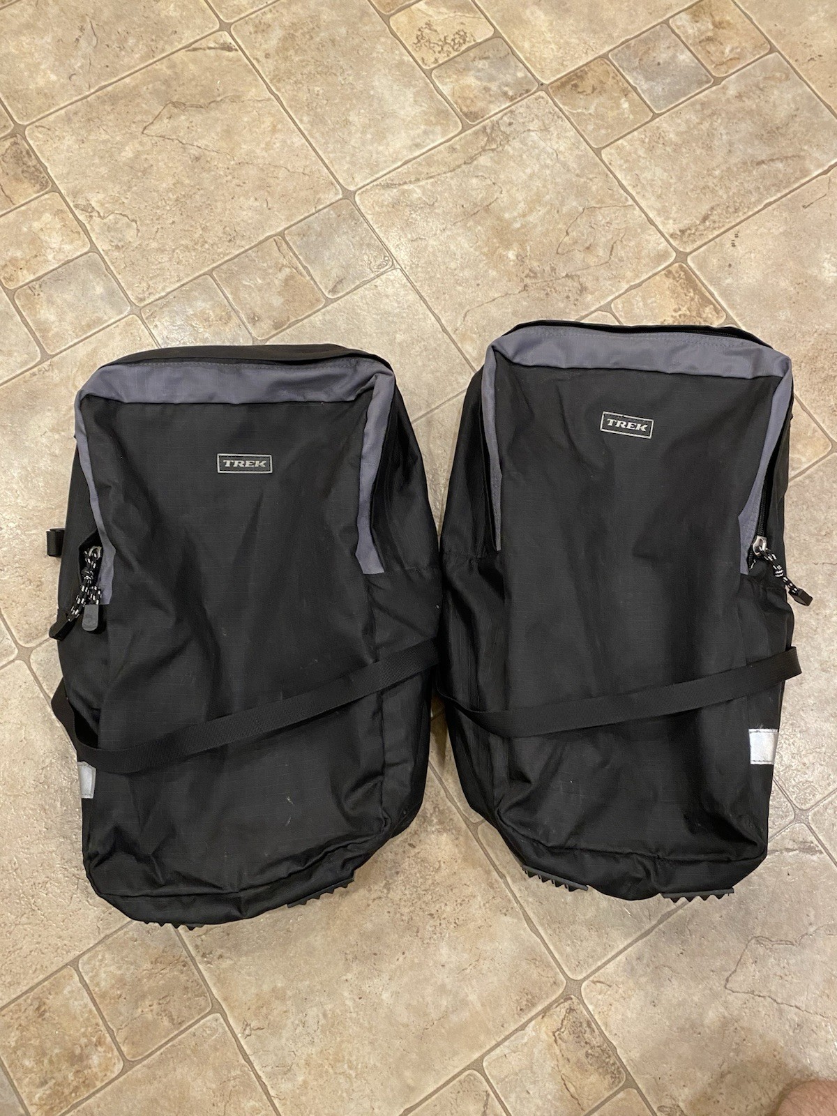 Trek Bicycle Panniers (2) Black Cycling Bike Packing Road Biking | eBay