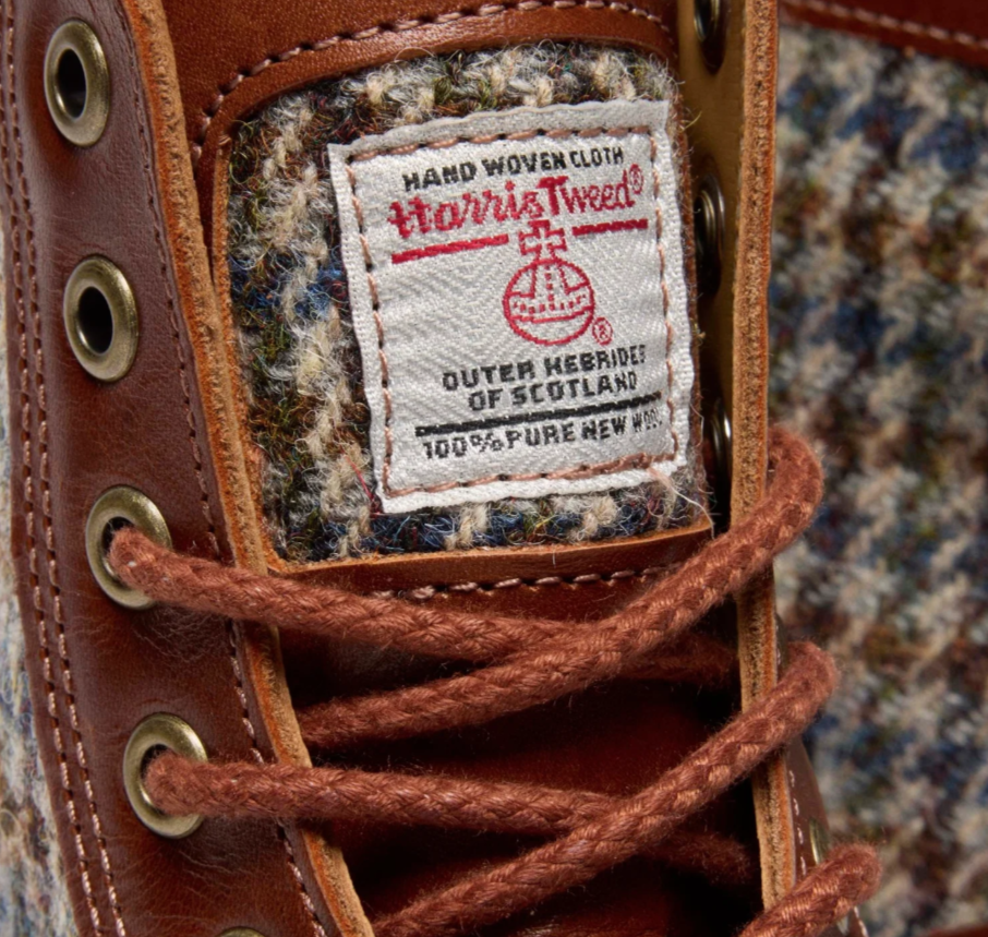 DR. MARTENS 41756200 CL_CALF_HARRIS_TWEED_MIE_1460_PASCAL_AMBER TAN ...