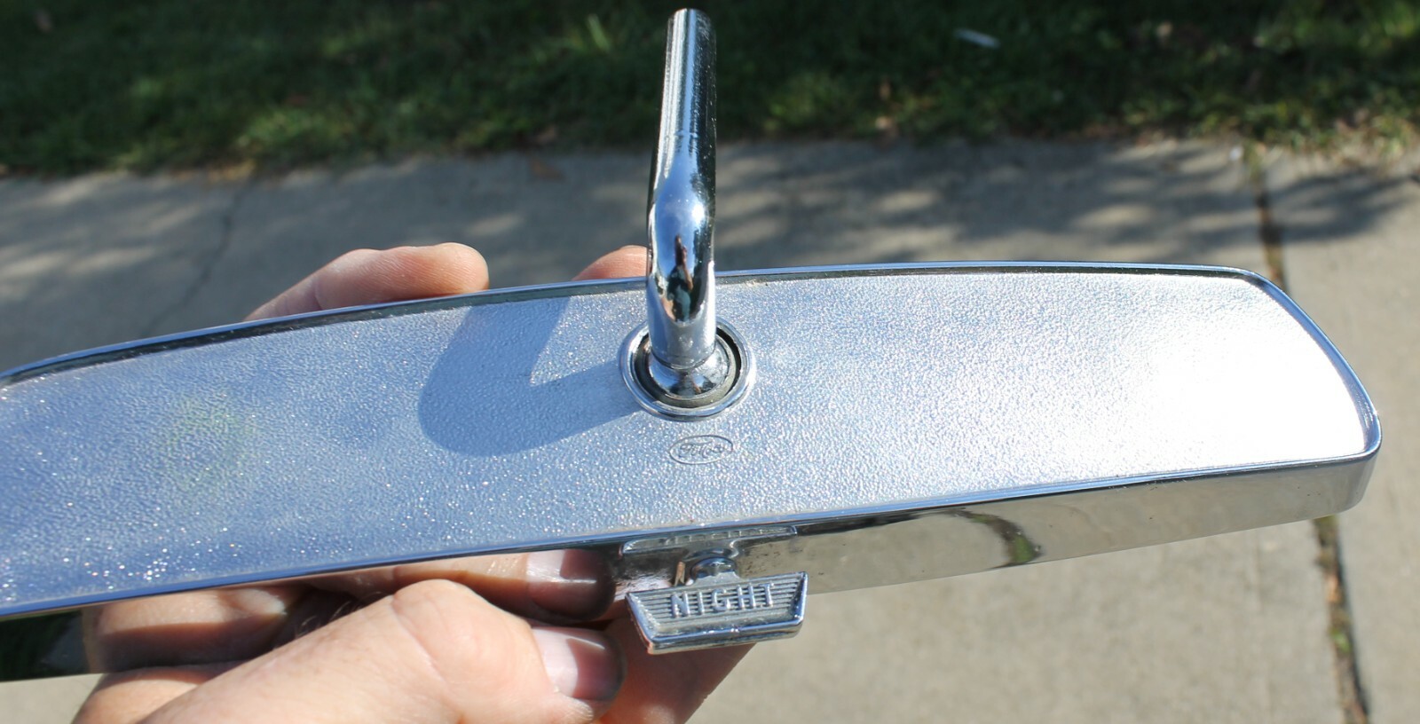 Vintage Ford CHROME Rear View Mirror w/ Day-Night Switch | eBay