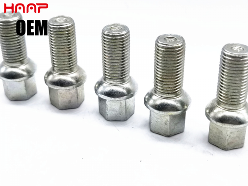 Set of 5 Genuine Wheel Lug Nut Bolt M14x1.5 26MM for VW Porsche Audi ...