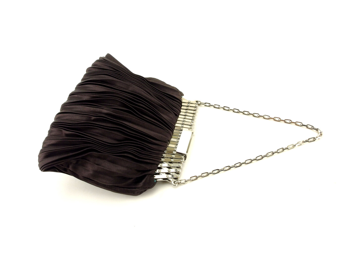 valentino Garavani Party Bag SatinPleated Used Authentic T10364 | eBay