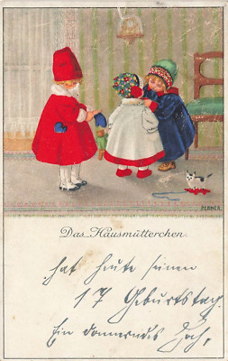 Das Hausmütterchen Paul Ebner Cartolina Artista Cartolina Ak | eBay