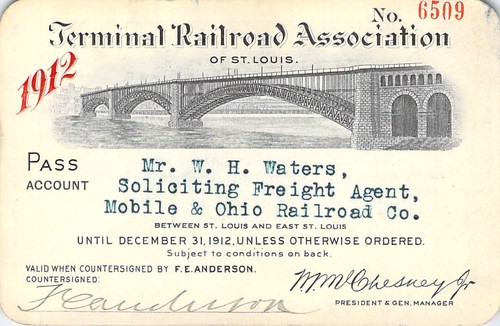 ST LOUIS TERMINAL BRIDGE 1912 RAILROAD RR RY RAILWAY PASS | eBay