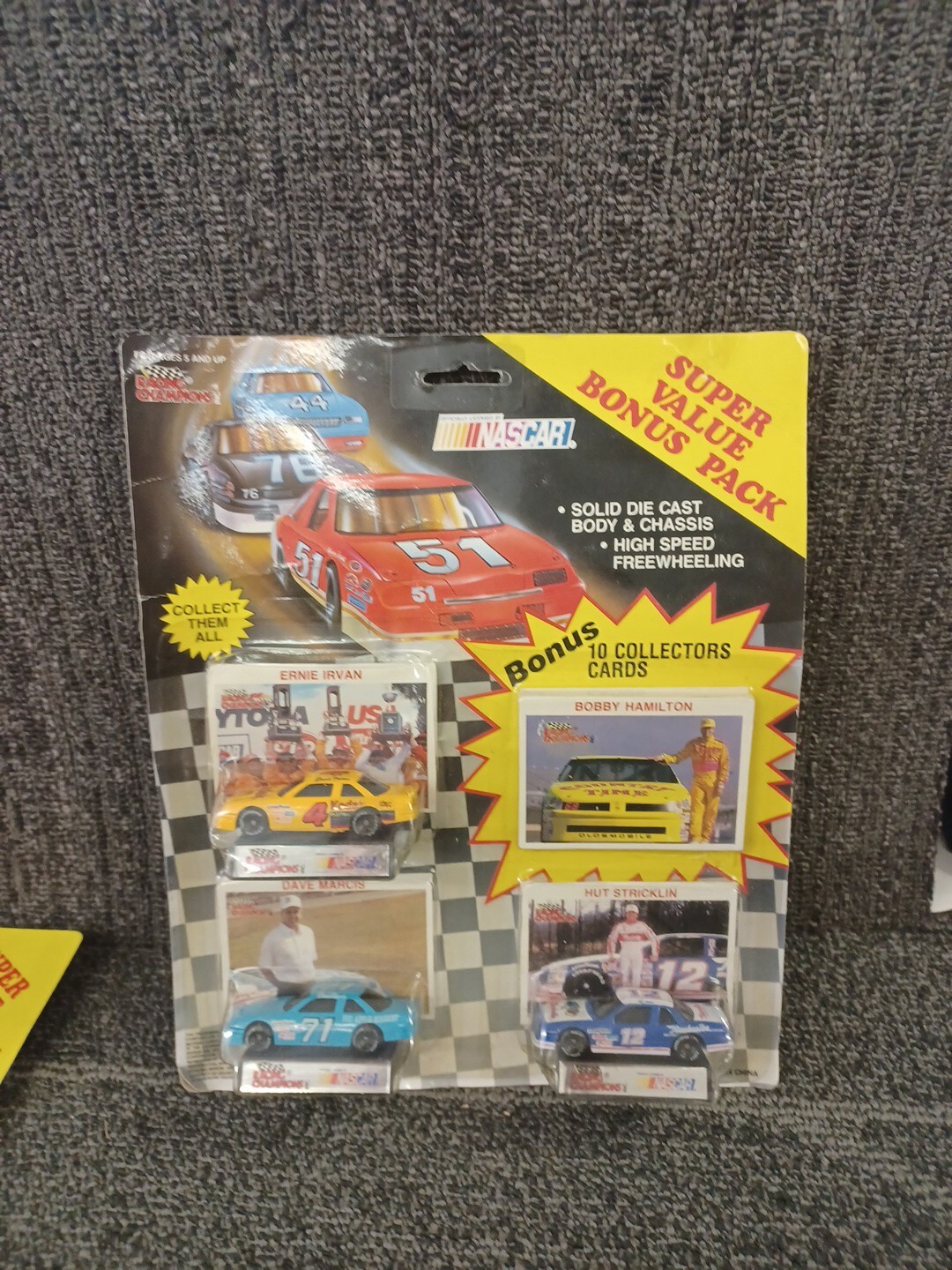 1991 NASCAR Racing Champions Super Value 3 Diecast Cars & Trading Cards ...