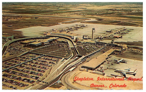 Aerial View Stapleton International Airport Denver Colorado Vintage ...