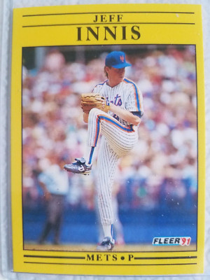 JEFF INNIS NEW YORK METS 1991 FLEER BASEBALL CARD #U-103 | eBay