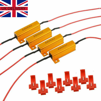 1/2/4x LED Indicator Ballast Load Resistor Flash Rate Relay Turn Signal ...