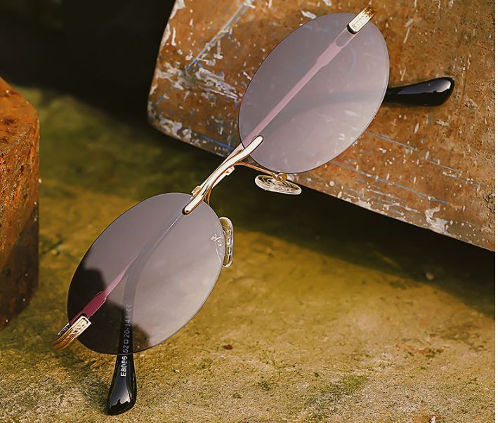 Sunglasses Clear Lens Oval Hiphop Style Migos Gold Metal Rapper Quevo ...