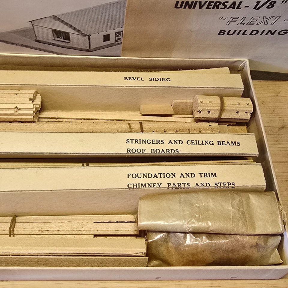 Rare 1950's MIN-SCALE MILLWORKS HO Flexi-Fit Building Kit #3 Kingston ...
