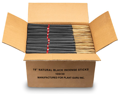 UNSCENTED Jumbo Incense Sticks 19" Long Charcoal Black Extra Large Bulk ...