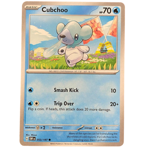 Cubchoo 053/197 NM / M Obsidian Flames Pokemon Card | eBay