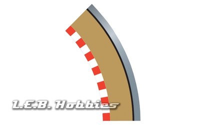 Scalextric Track Radius 1 Curve Outer Borders 45º slot car track, 4/pk ...
