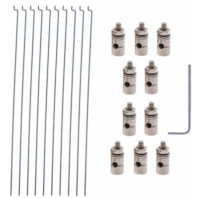 20pcs Linkage Stopper Dia 1.3mm 1.2 x 200mm Z Push Rods for RC Airplane ...