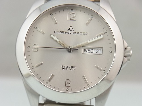 DUGENA MATIC WR 100 Saphirglas Automatik Herrenuhr Day Date Ø ca. 39 mm ...