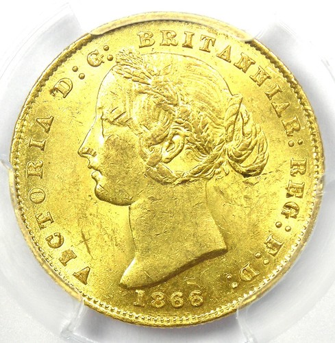 1866-SY Australia Victoria Gold Sovereign Coin 1S - Certified PCGS MS61 ...