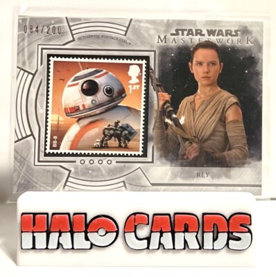PACK FRESH Rey/BB-8 2018 Star Wars Masterwork Stamp Relic 84/200 | eBay