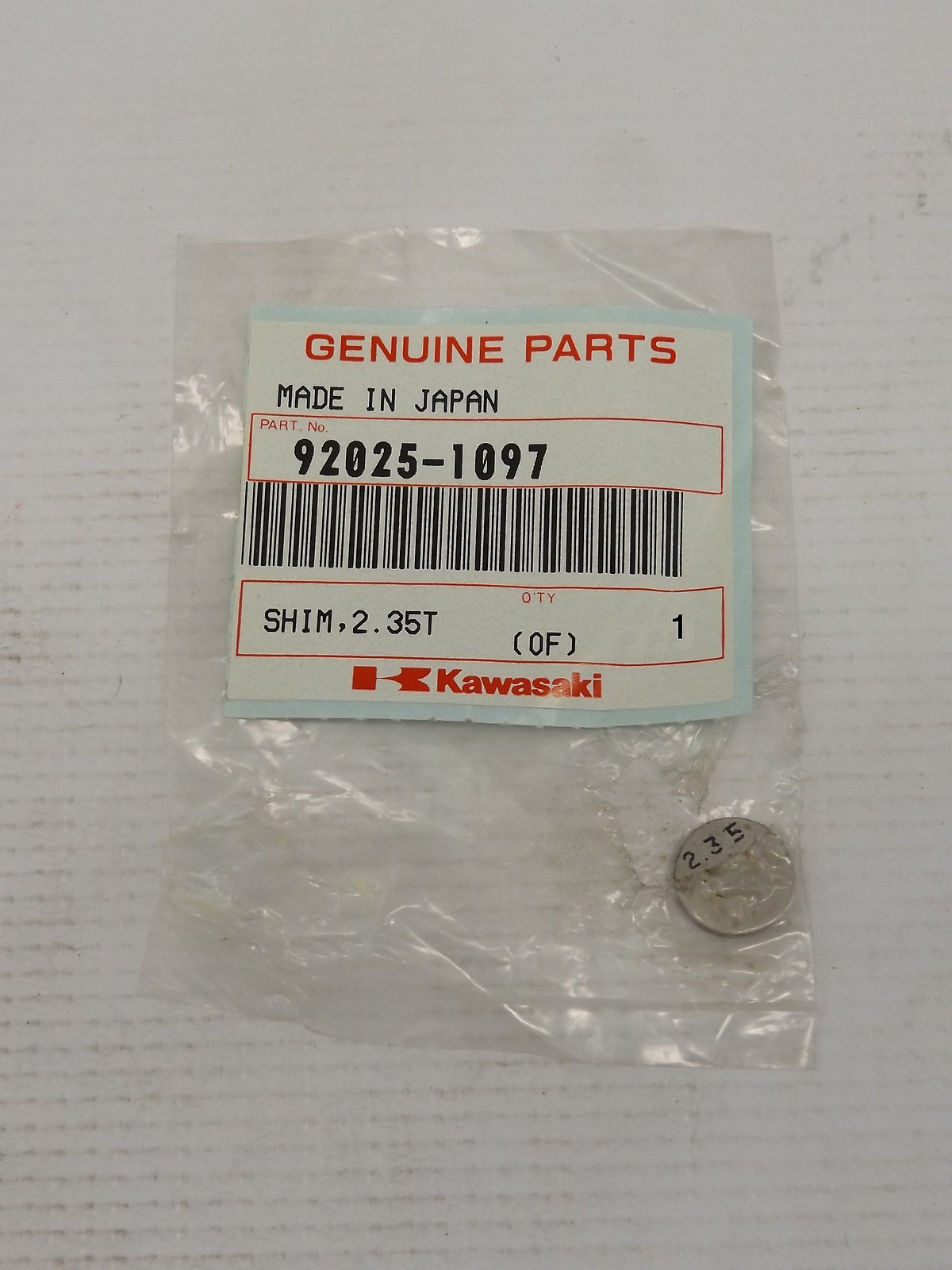 NOS KAWASAKI 92025-1097 TAPPET SHIM T=2.35 ZR550 ZR750 ZR1100 | eBay