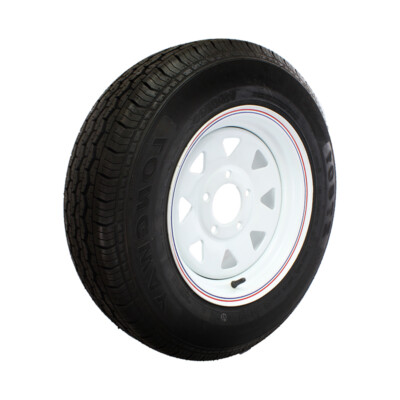 Trailer 14" Wheel Sunraysia Rim Fitted Tyre 185mm White 185R14C Suit ...