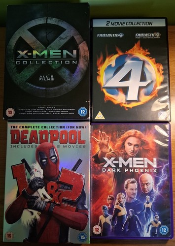 13 Fox Marvel DVD's (X-Men, Deadpool, Fantastic Four, Wolverine, Dark ...