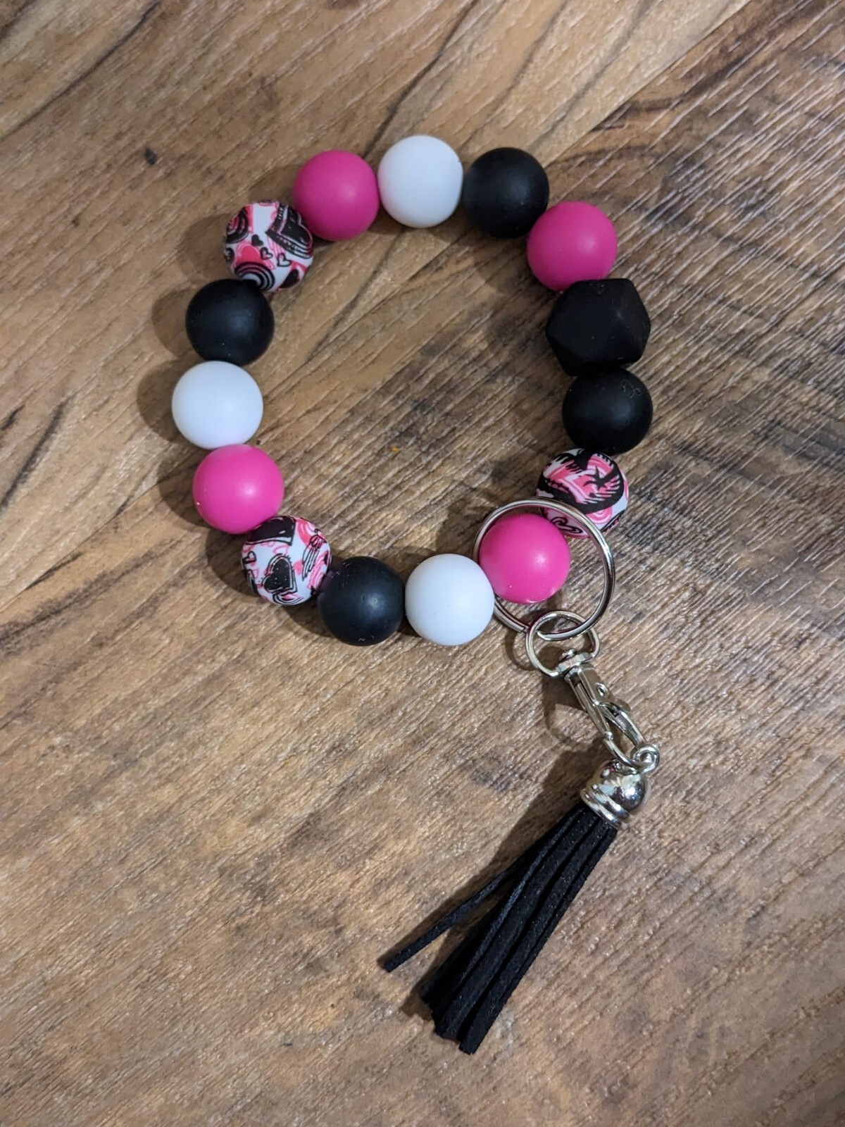 Silicone Bead Keychain Bracelet/Wristlet | eBay